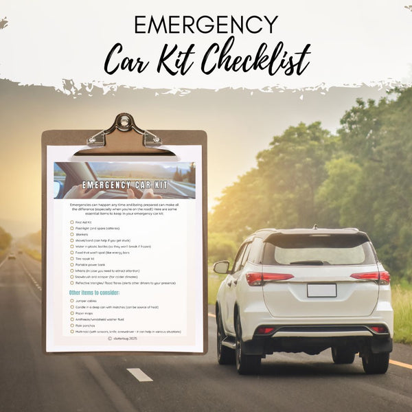 Emergency Car Kit Checklist – Clutterbug