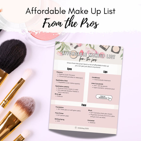 Affordable Make Up List – Clutterbug