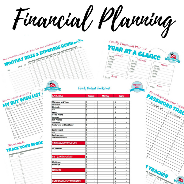 Full Financial Planner Pack – Clutterbug